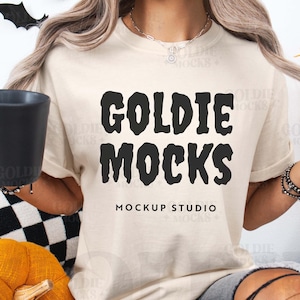 Comfort Colors C1717 Ivory Shirt Mockup | CC 1717 Ivory T-shirt Mock-up ...