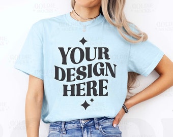 Chambray Comfort Colors Mockup - Etsy