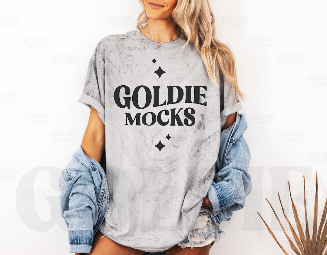 Comfort Colors Colorblast 1745 Smoke Shirt Mockup | 1745 Grey Tshirt ...