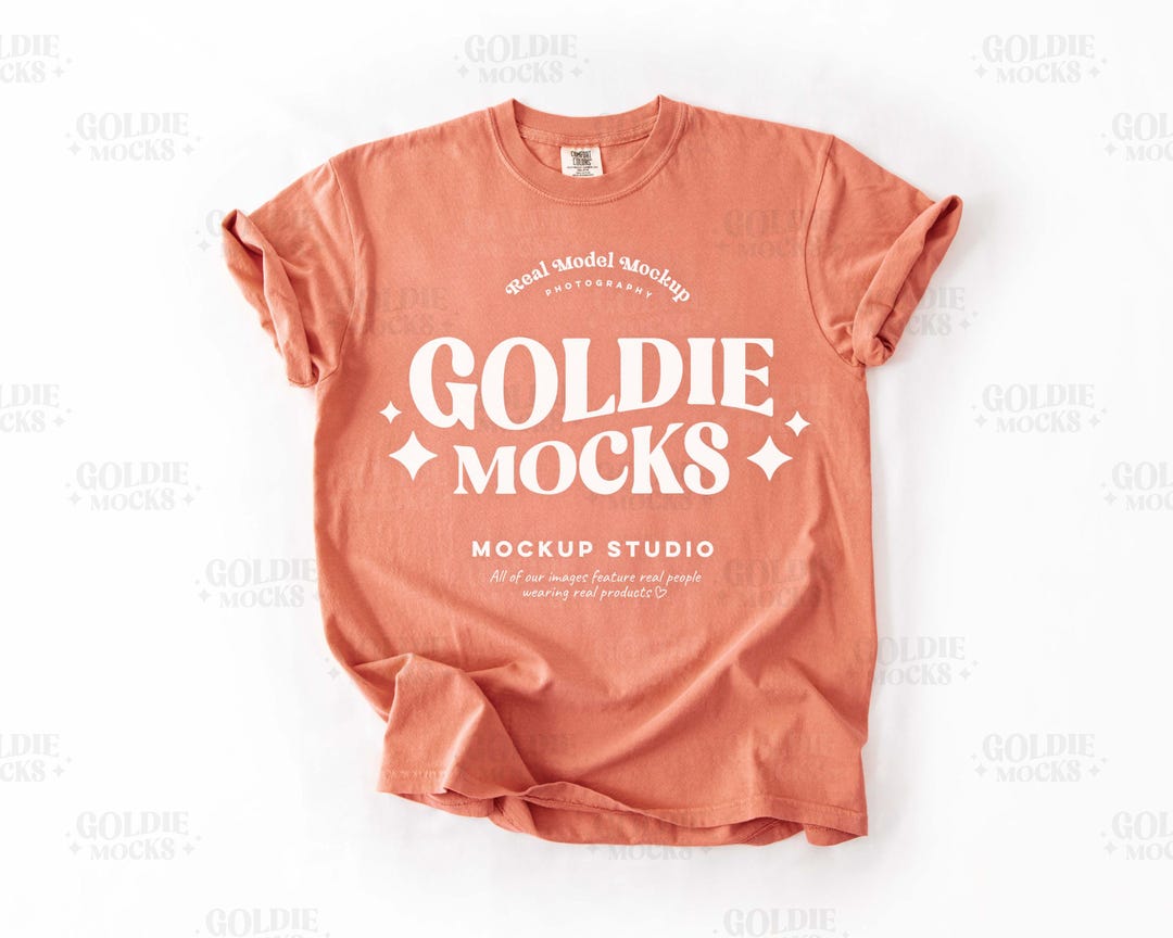 Comfort Colors C1717 Terracotta Shirt Flat Lay Mockup | 1717 Orange ...