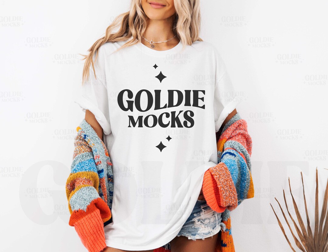 Comfort Colors C1717 White Shirt Mockup | CC 1717 White T-shirt Mock-up | Real Model Mock | Fun ...