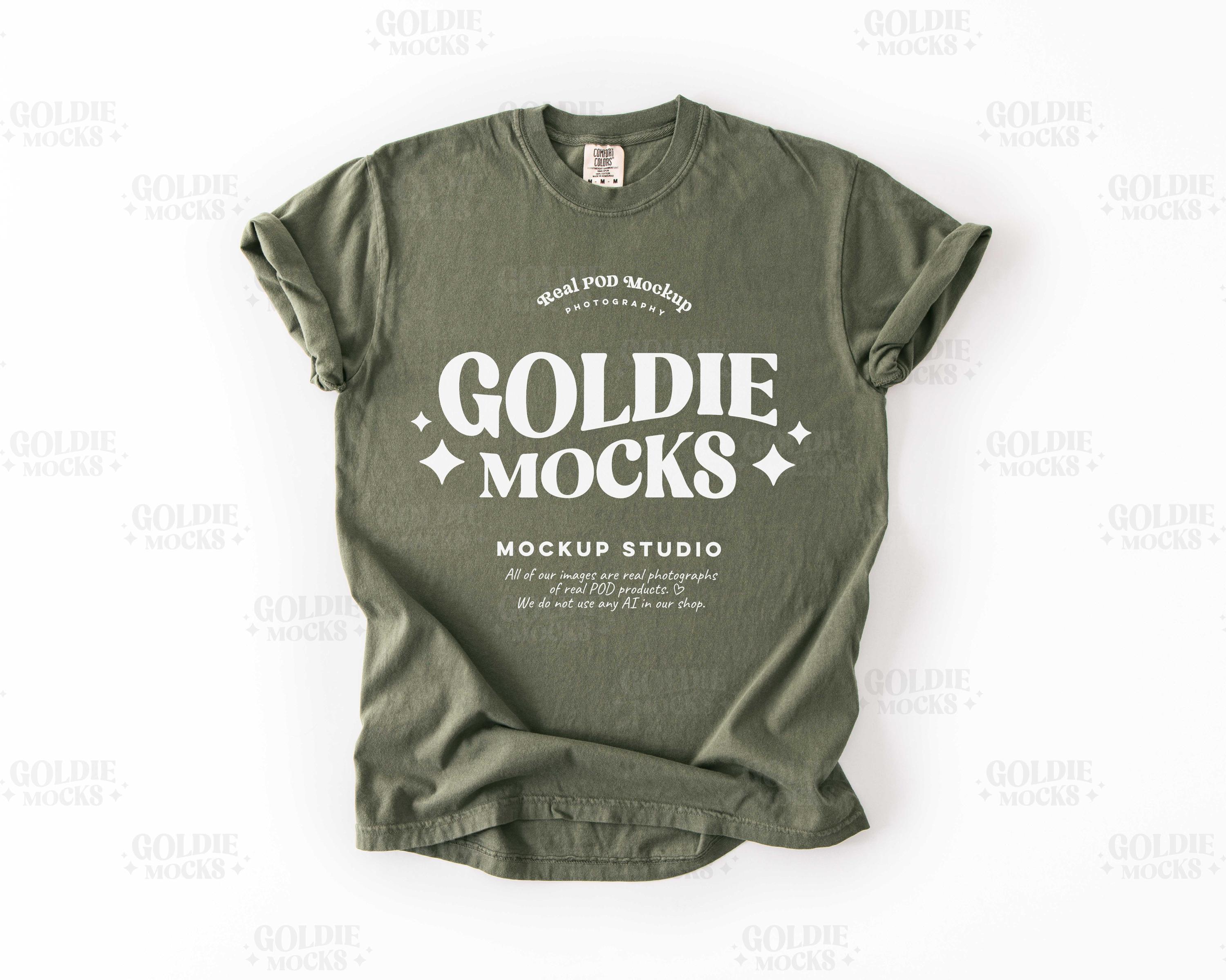 Comfort Colors C1717 Sage Shirt Flat Lay Mockup | CC 1717 Sage Green ...