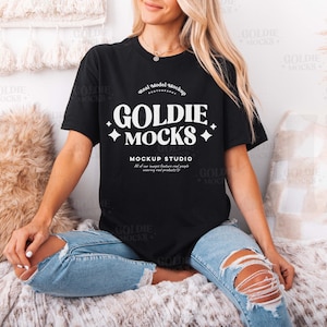 Gildan 5000 Black Tshirt Mockup | G500 Black T-shirt Mockup | Real ...