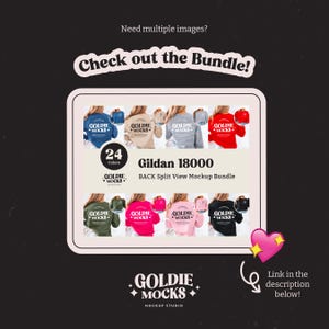 Gildan 18000 Dark Heather Sweatshirt Front & Back Mockup | G180 Grey ...