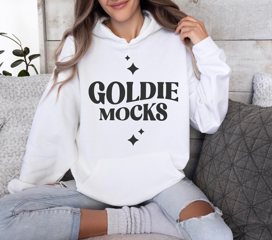 Gildan 18500 White Hoodie Mockup G185 Hooded Sweatshirt Etsy