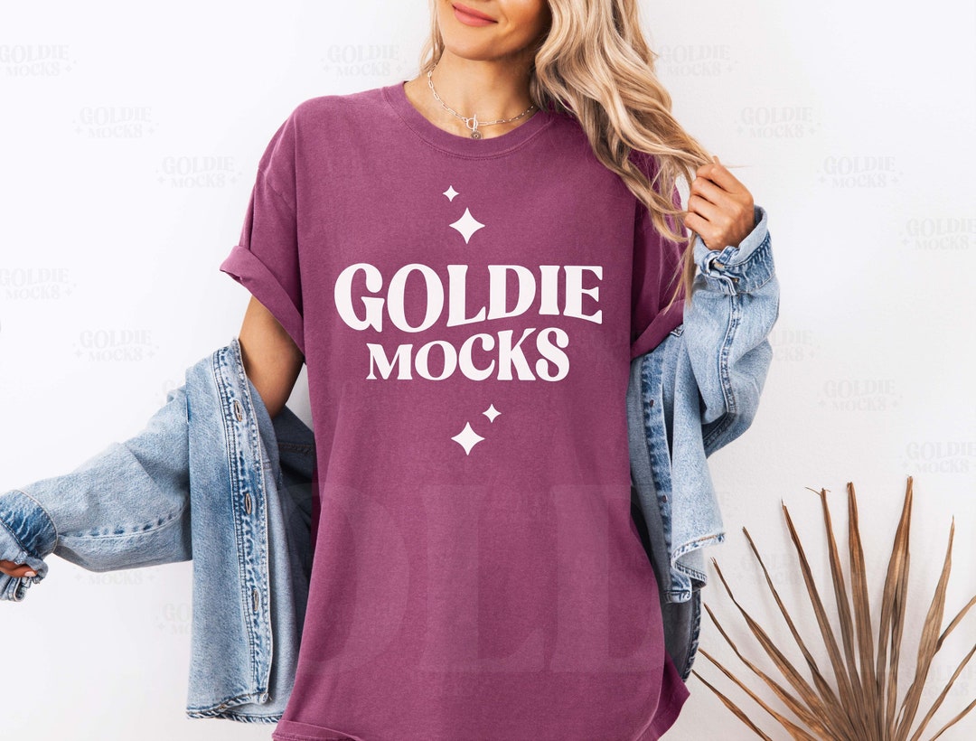 Comfort Colors C1717 Berry Shirt Mockup | CC 1717 Berry T-shirt Mock-up ...