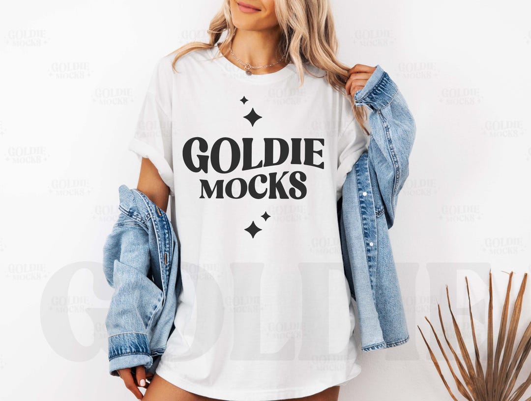 Comfort Colors C1717 White Shirt Mockup | CC 1717 White T-shirt Mock-up | Real Model Mock ...
