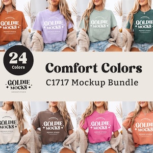 Comfort Colors C1717 Tshirt Mockup Bundle | CC 1717 T-shirt Mock-up ...