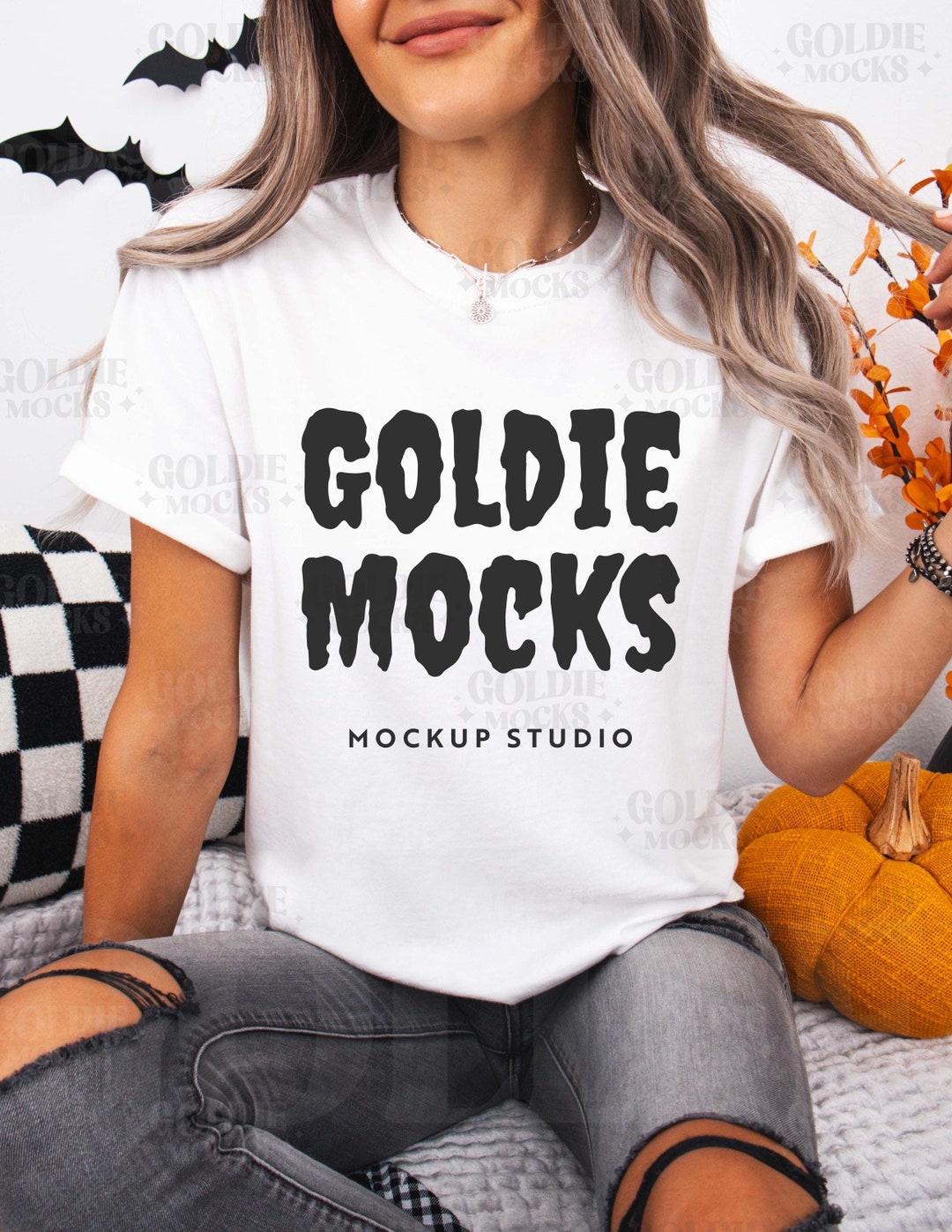 Comfort Colors C1717 White Shirt Mockup | CC 1717 White T-shirt Mock-up | Real Model Mock ...