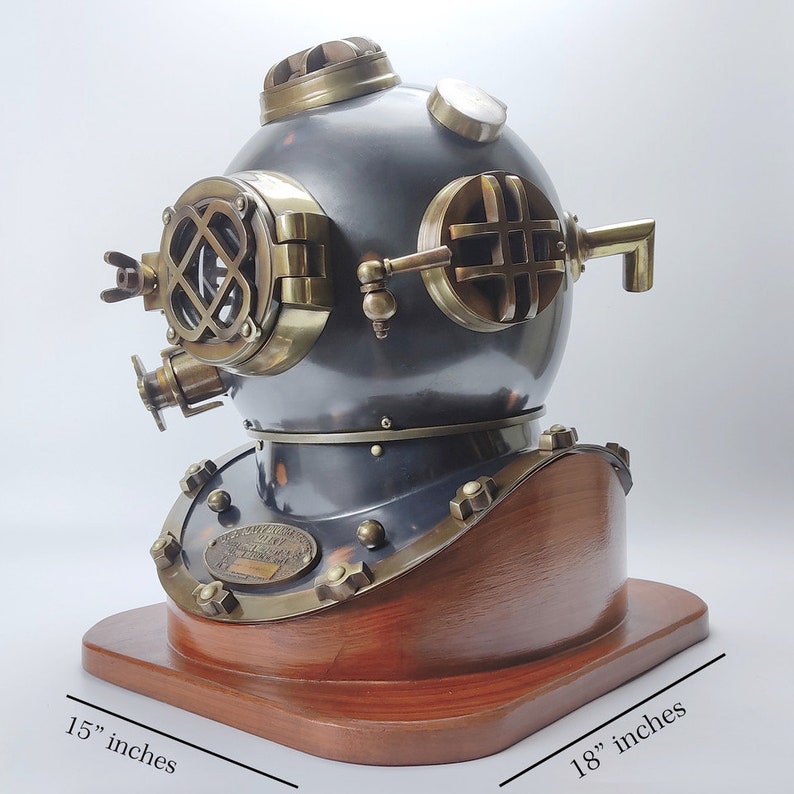 Custom Scuba Diving Helmet White US Navy Mark V Divers Helmet Marine ...