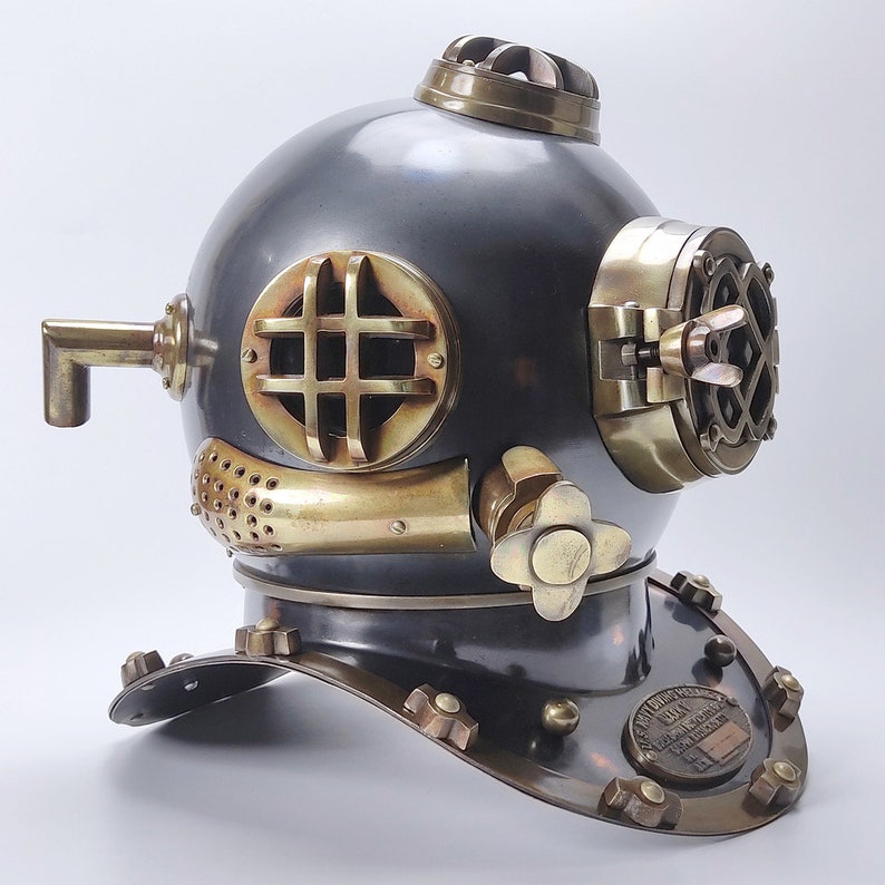 Custom Scuba Diving Helmet White US Navy Mark V Divers Helmet Marine ...