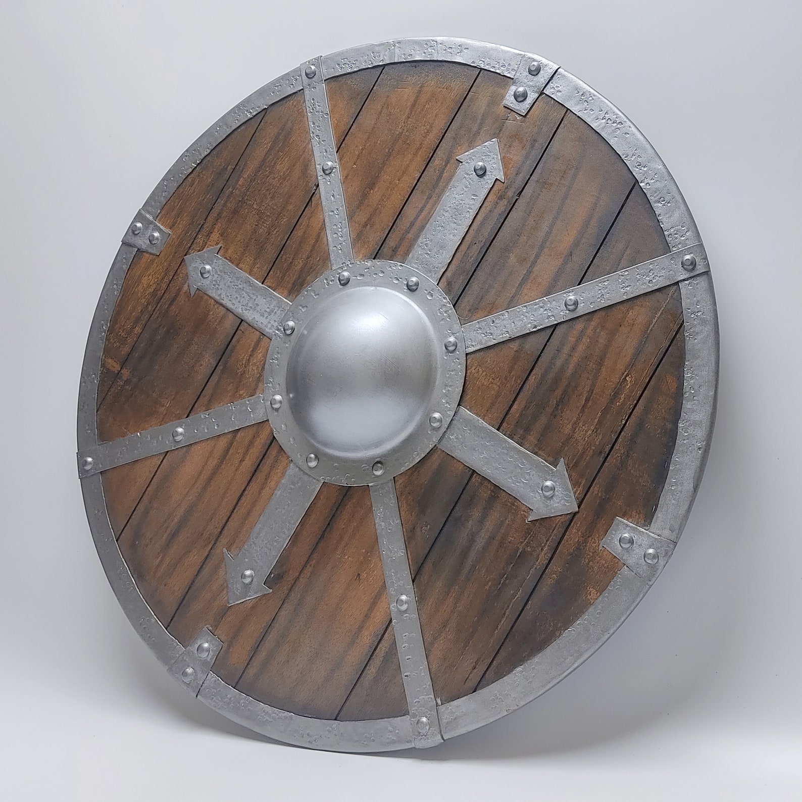 Compass Shield, Wooden Shield, Medieval Viking Shield, Valhalla Raven ...