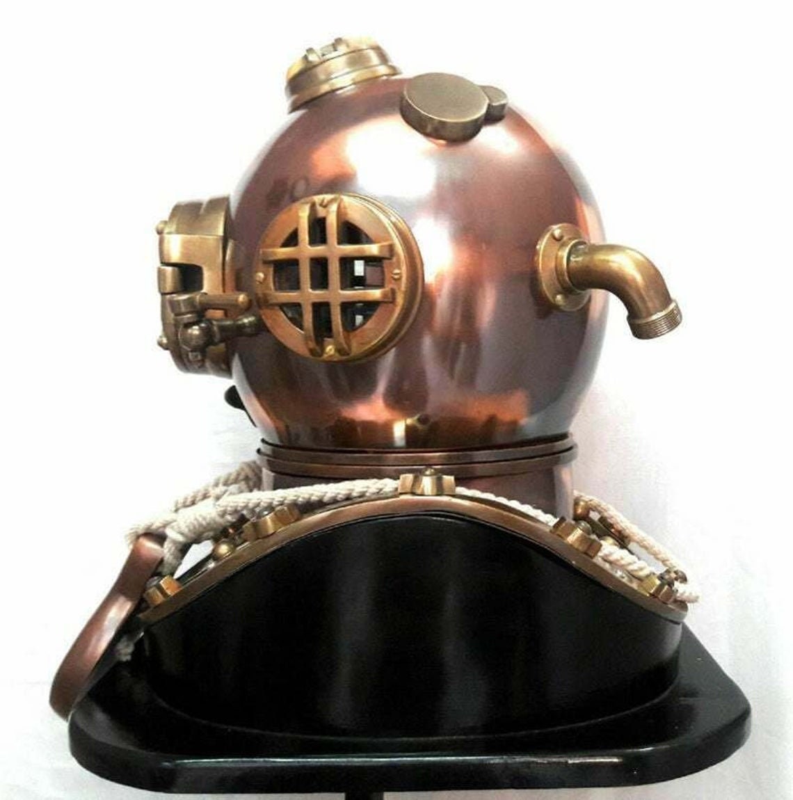 Brown Marine Diving Helmet US Navy Mark V Diving Helmet Deep Sea Scuba ...