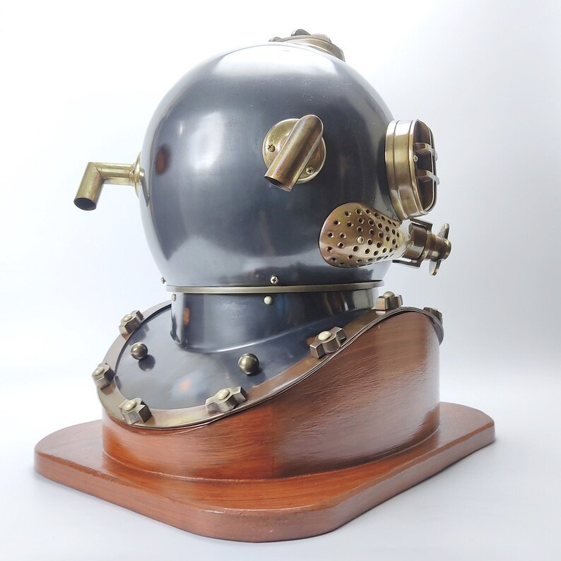 Custom Scuba Diving Helmet White US Navy Mark V Divers Helmet Marine ...