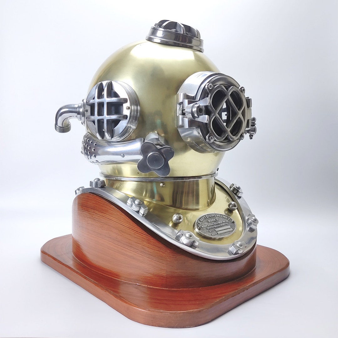Marine Diving Helmet, US Navy Mark V Nautical Diving Helmet, Scuba Deep ...