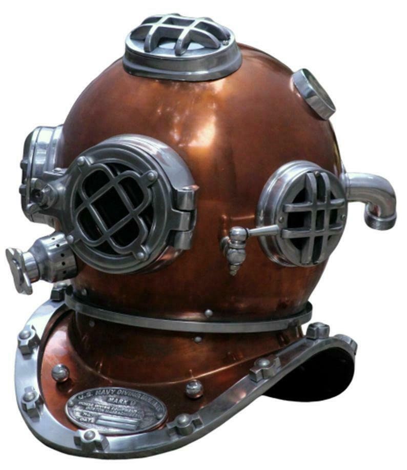 Diving Dive Helmet US Navy Mark V Diving Helmet Deep Sea Scuba Diving ...