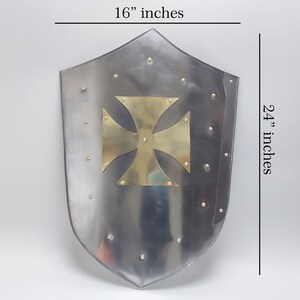 Medieval Knight Crusader Cross Shield, Larp Reenactment Cosplay Shield ...