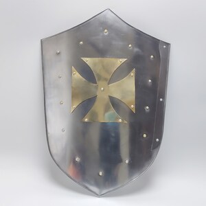 Medieval Knight Crusader Cross Shield, Larp Reenactment Cosplay Shield ...