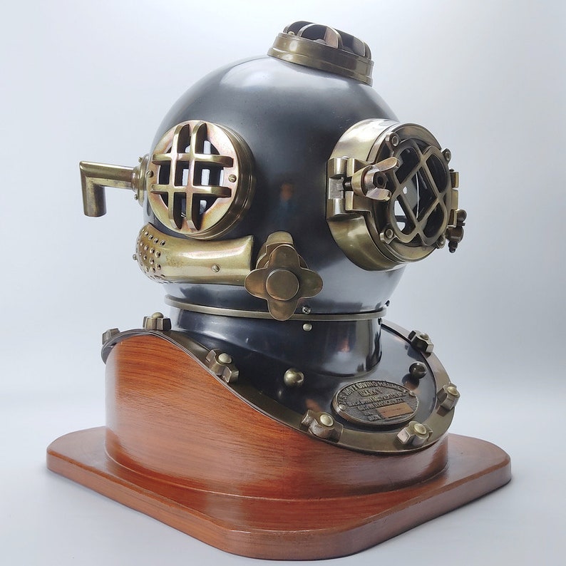 Custom Scuba Diving Helmet White US Navy Mark V Divers Helmet Marine ...