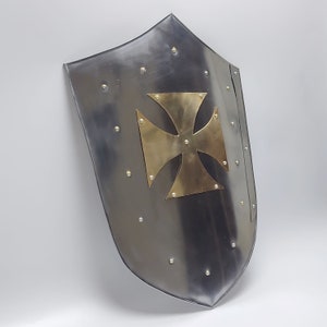 Medieval Knight Crusader Cross Shield, Larp Reenactment Cosplay Shield ...