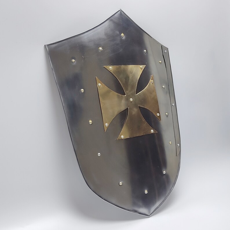 Medieval Knight Crusader Cross Shield, Larp Reenactment Cosplay Shield ...