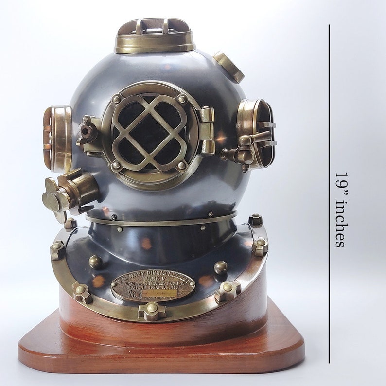 Custom Scuba Diving Helmet White US Navy Mark V Divers Helmet Marine ...