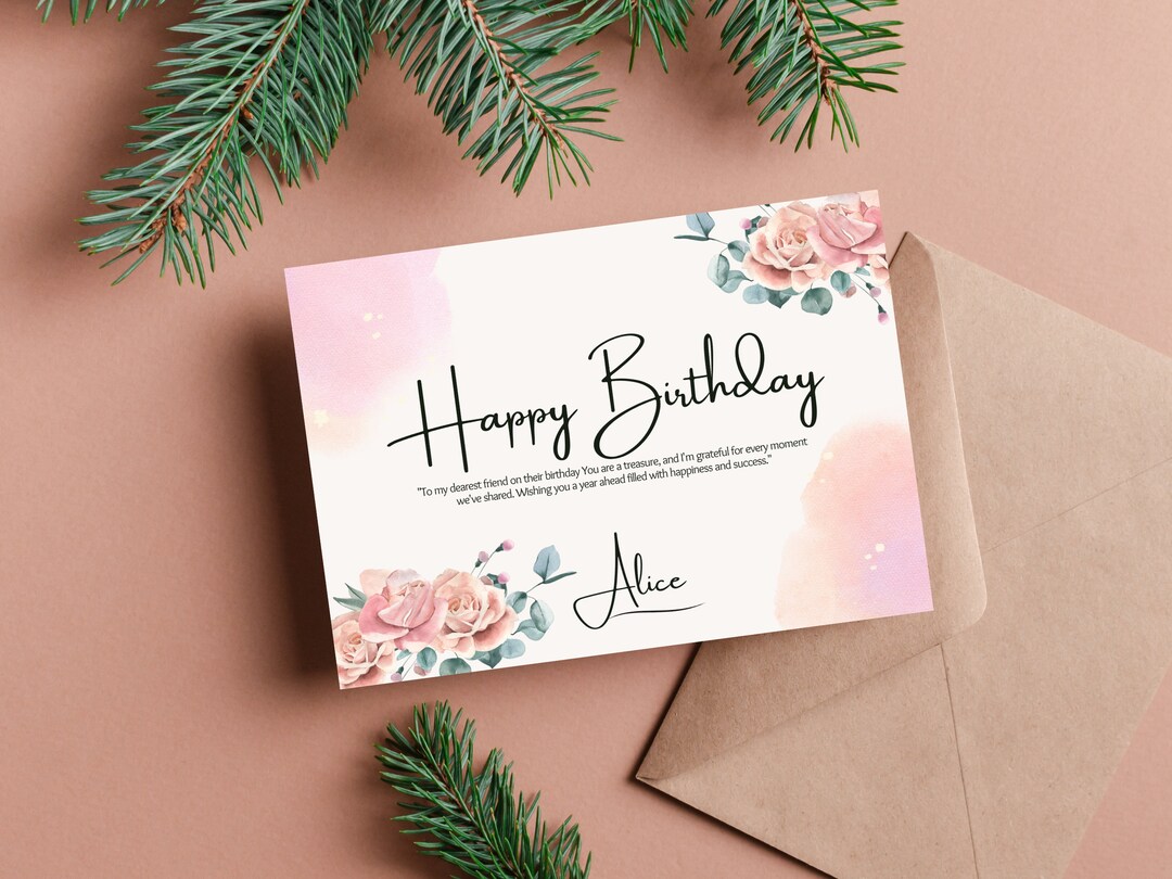 Editable Birthday Wish Card | Happy Birthday Card | Birthday Editable ...