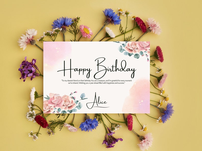 Editable Birthday Wish Card | Happy Birthday Card | Birthday Editable ...