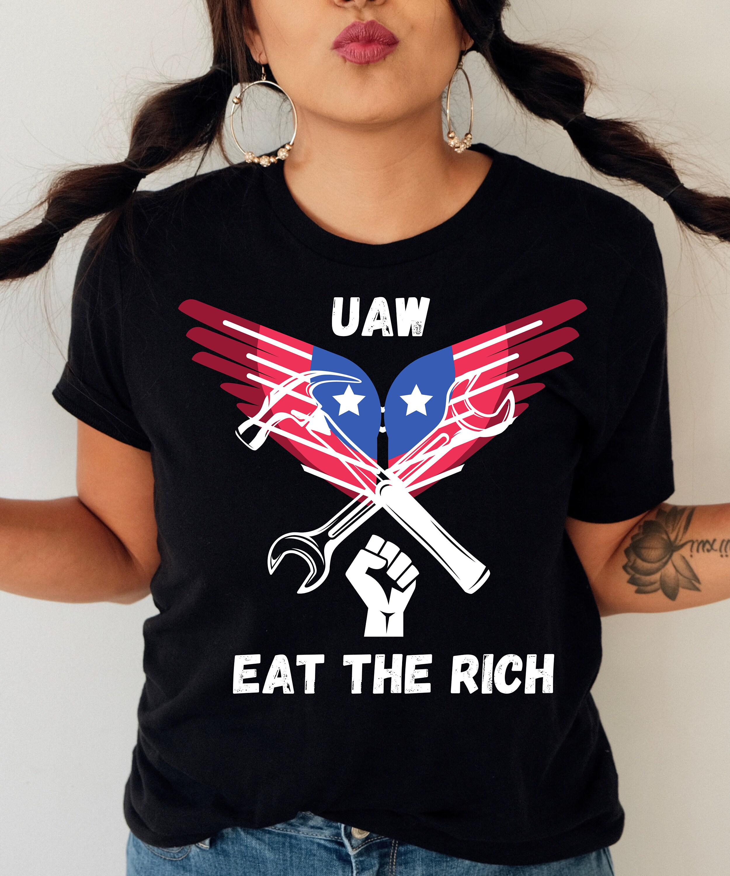 Uaw Eat the Rich UAW Strong UAW Proud Union Vintage US Flag - Etsy