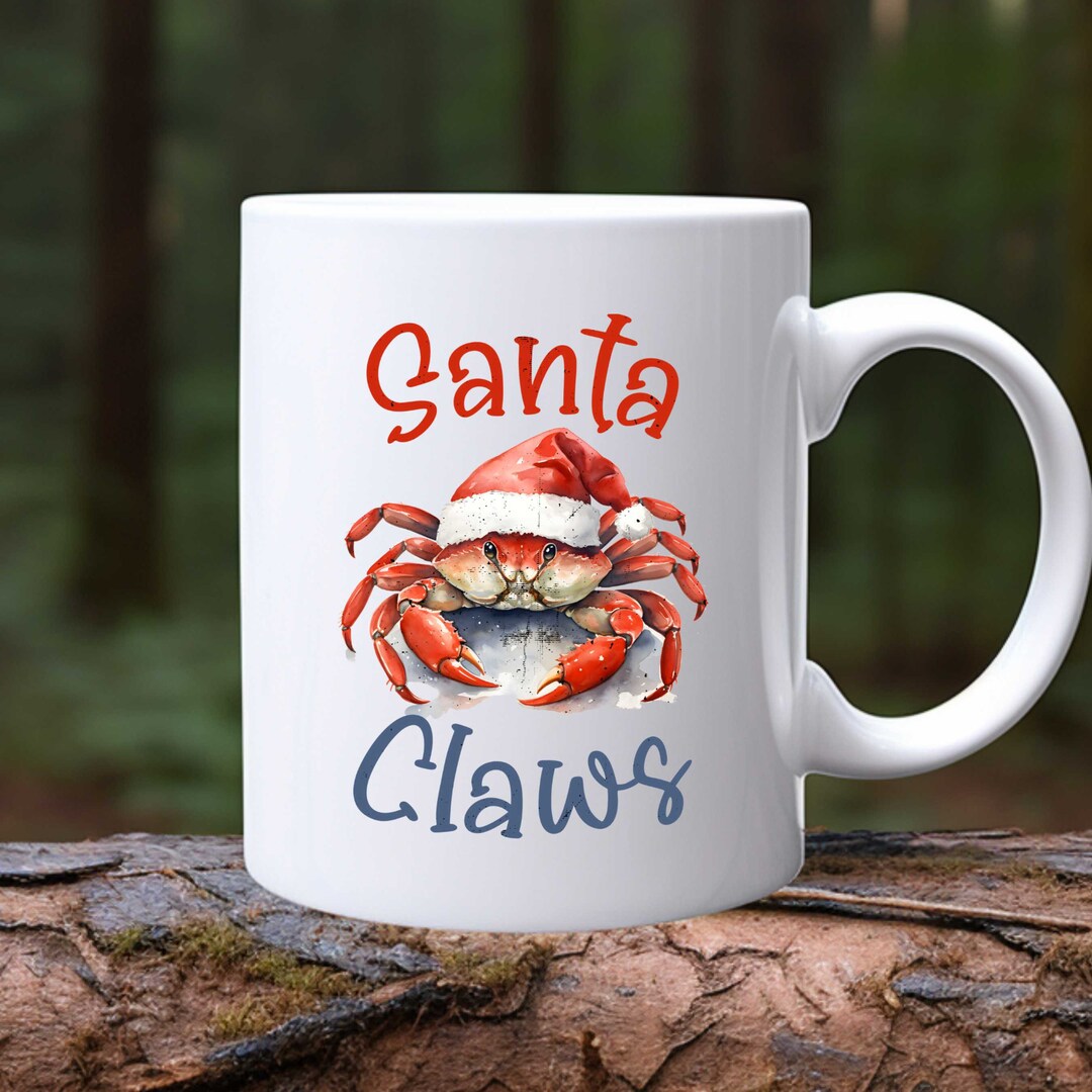 Santa Claws Crab Mugs Christmas Fishing Mug Christmas Crab - Etsy