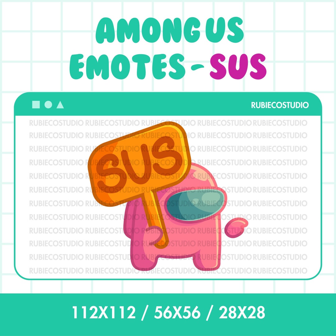 Among Us Inspired Twitch Emote SUS Discord Emotes Cute Kawaii Emotes - Etsy
