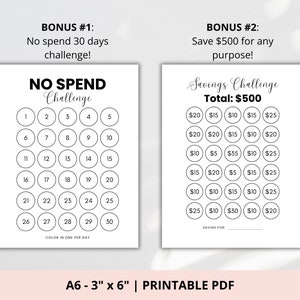 Savings Challenge Printable Bundle Saving Challenge A6 Money Challenge ...