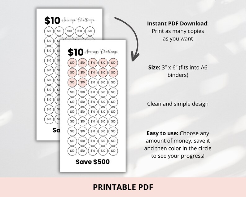 Savings Challenge Printable A6, Savings Tracker Printables Bundle ...