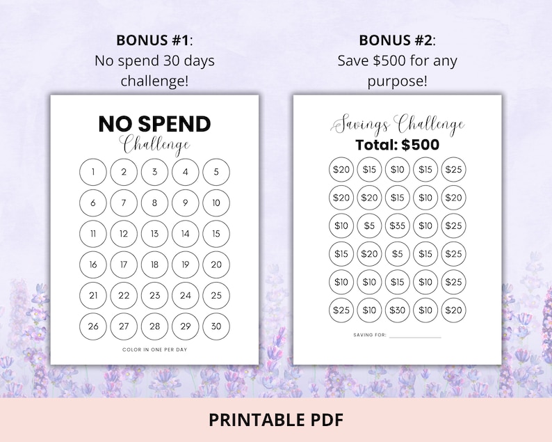 10K Savings Challenge Printable Savings Tracker 10K Monthly Savings ...