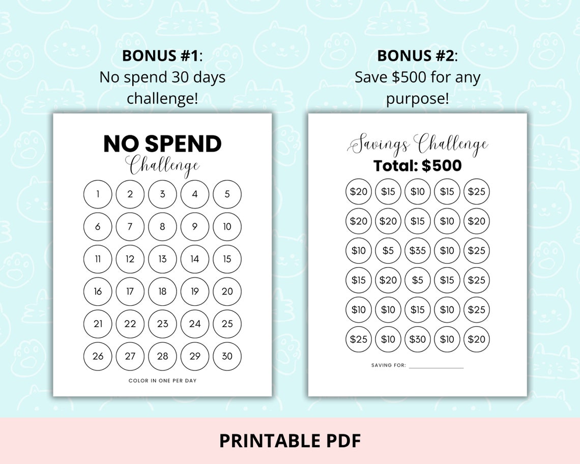 1000 Savings Challenge Printable Money Saving Challenge 1K 30 Days ...