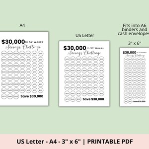 30K Savings Challenge Printable | 30,000 Savings Challenge in a Year ...
