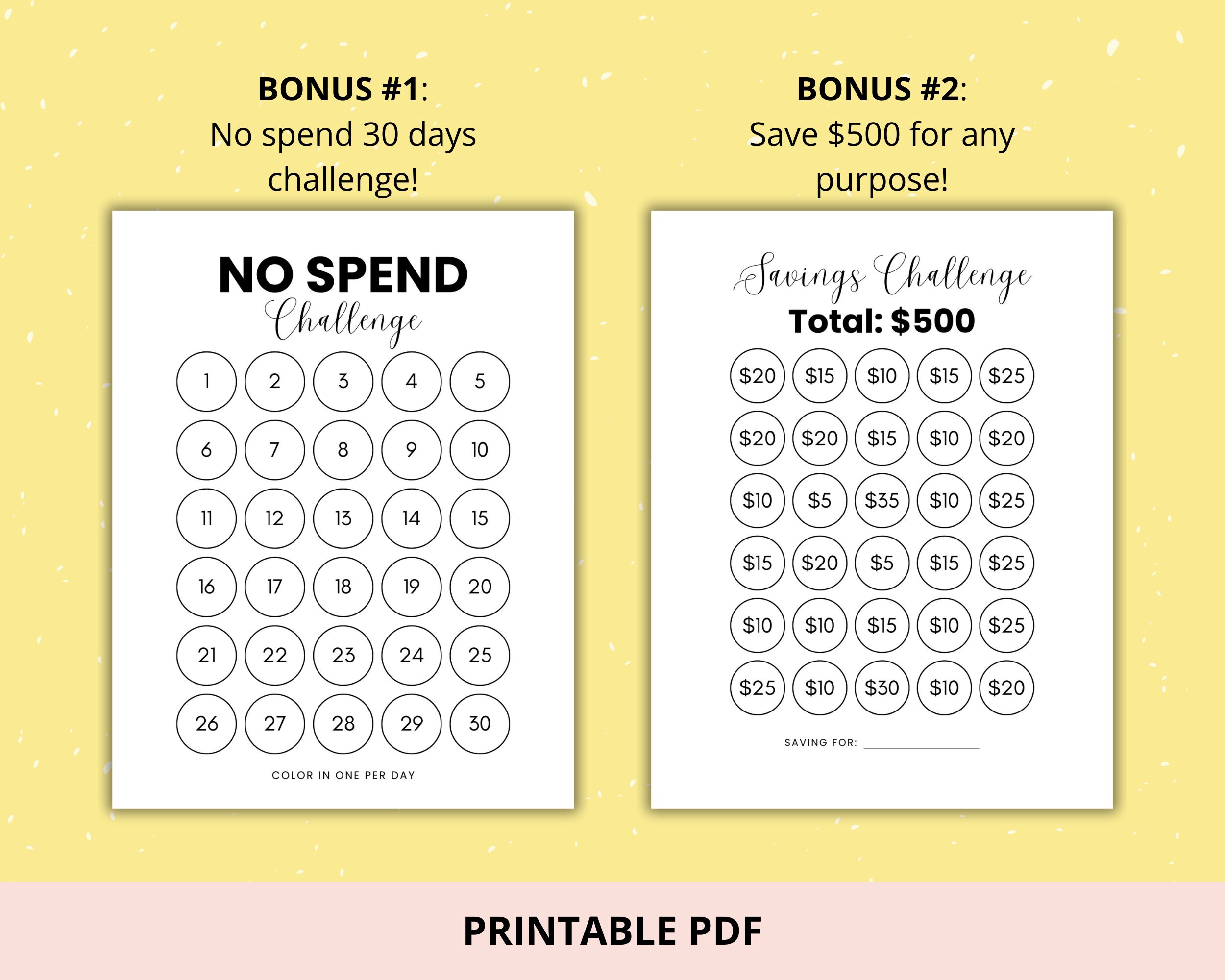 Savings Challenge Printable Savings Tracker A6 Savings Challenge Money ...