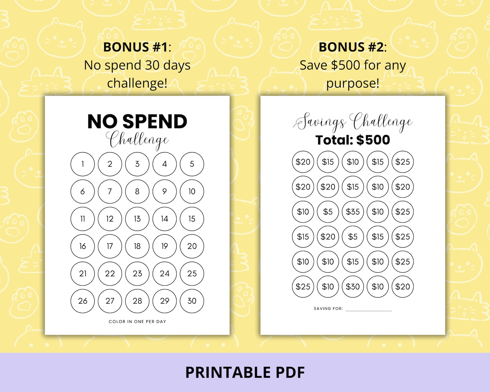 300 Savings Challenge Printable Money Saving Challenge 30 Days ...