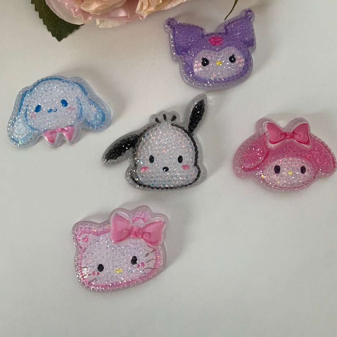 5pcs Kawaii Sparkle San Character Heads Flat Back Charms - Etsy