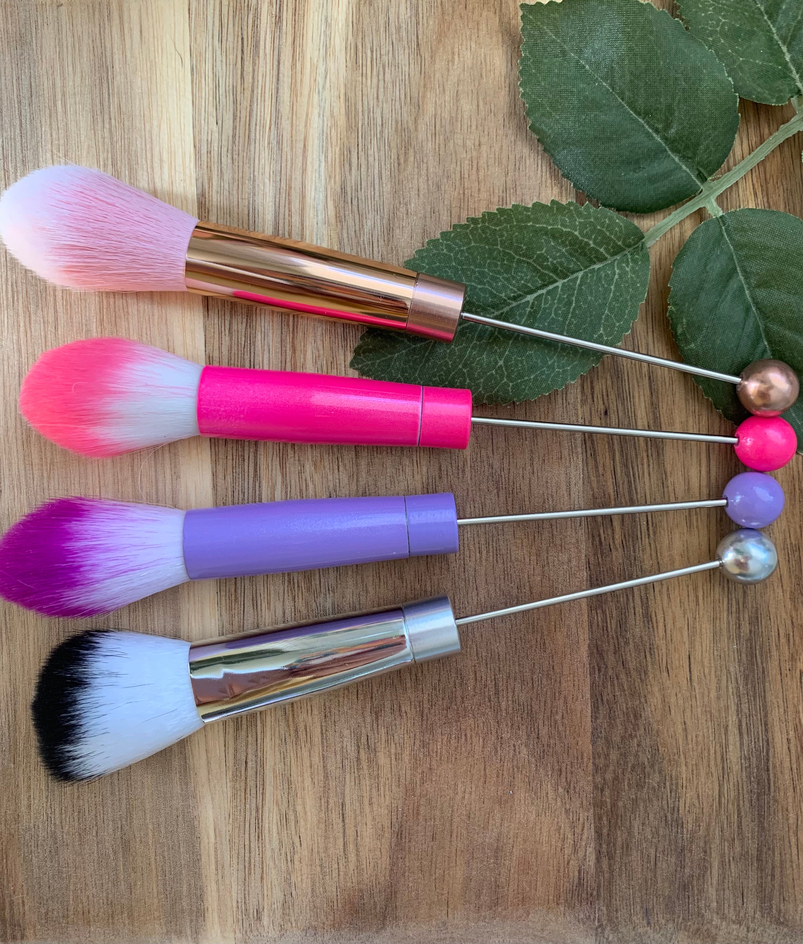 5pcs/set Beadable Makeup Brushes Diy Makeup Brush New Colors Beaded ...