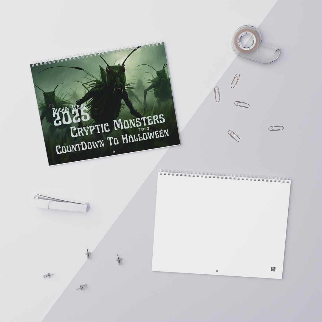 Countdown to Halloween Wall Calendars, 2025 Cryptic Monsters Calendar ...