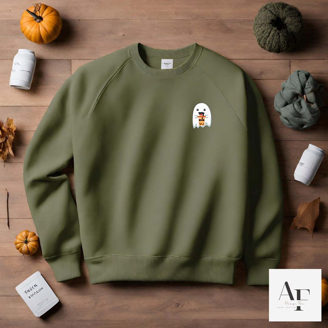 BOO-BA Bubble Tea Ghost Halloween Sweater / Adorable BOBA - Etsy