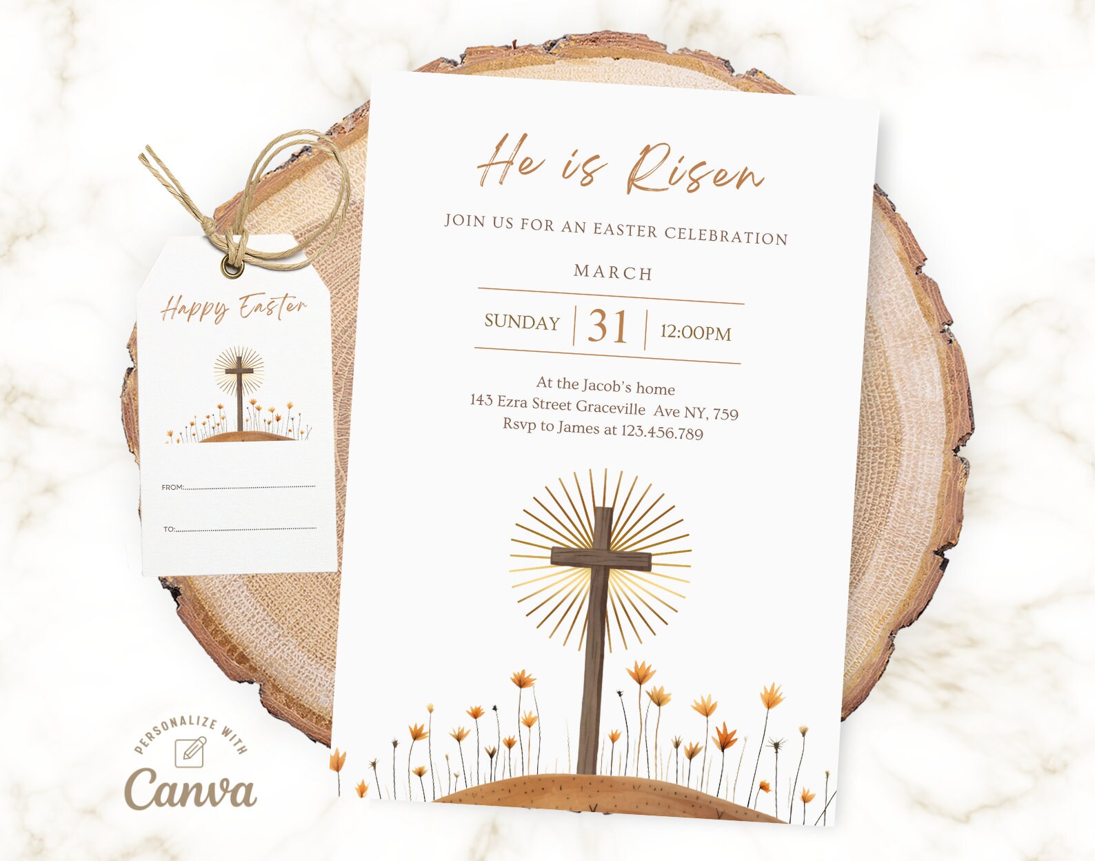 He is Risen Invitation, Easter Invitation, Resurrection Sunday Invite ...