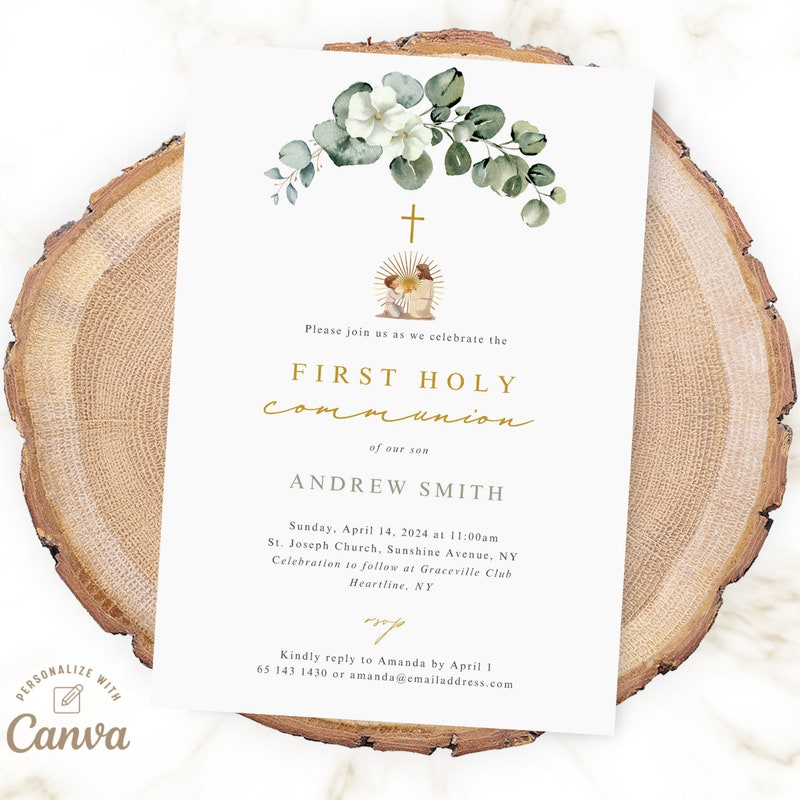First Communion Invitation - Etsy