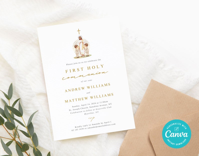 Invitation Communion Twins at Brodie Hannell blog