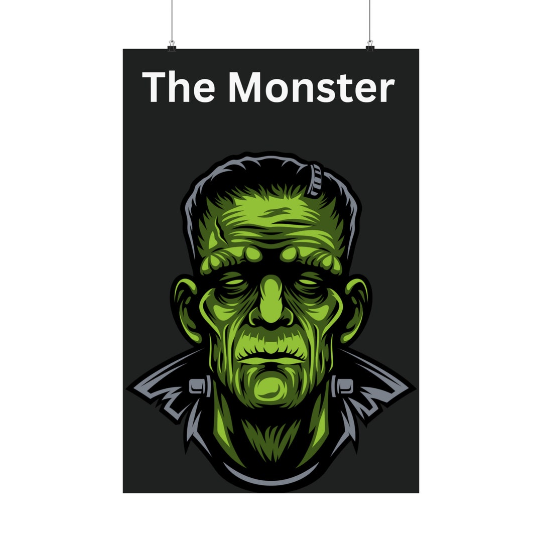 Matte Vertical Posters the Monster - Etsy