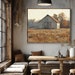 Modern Farmhouse Art Home Cabin Décor Farming Picture Weathered Barn ...