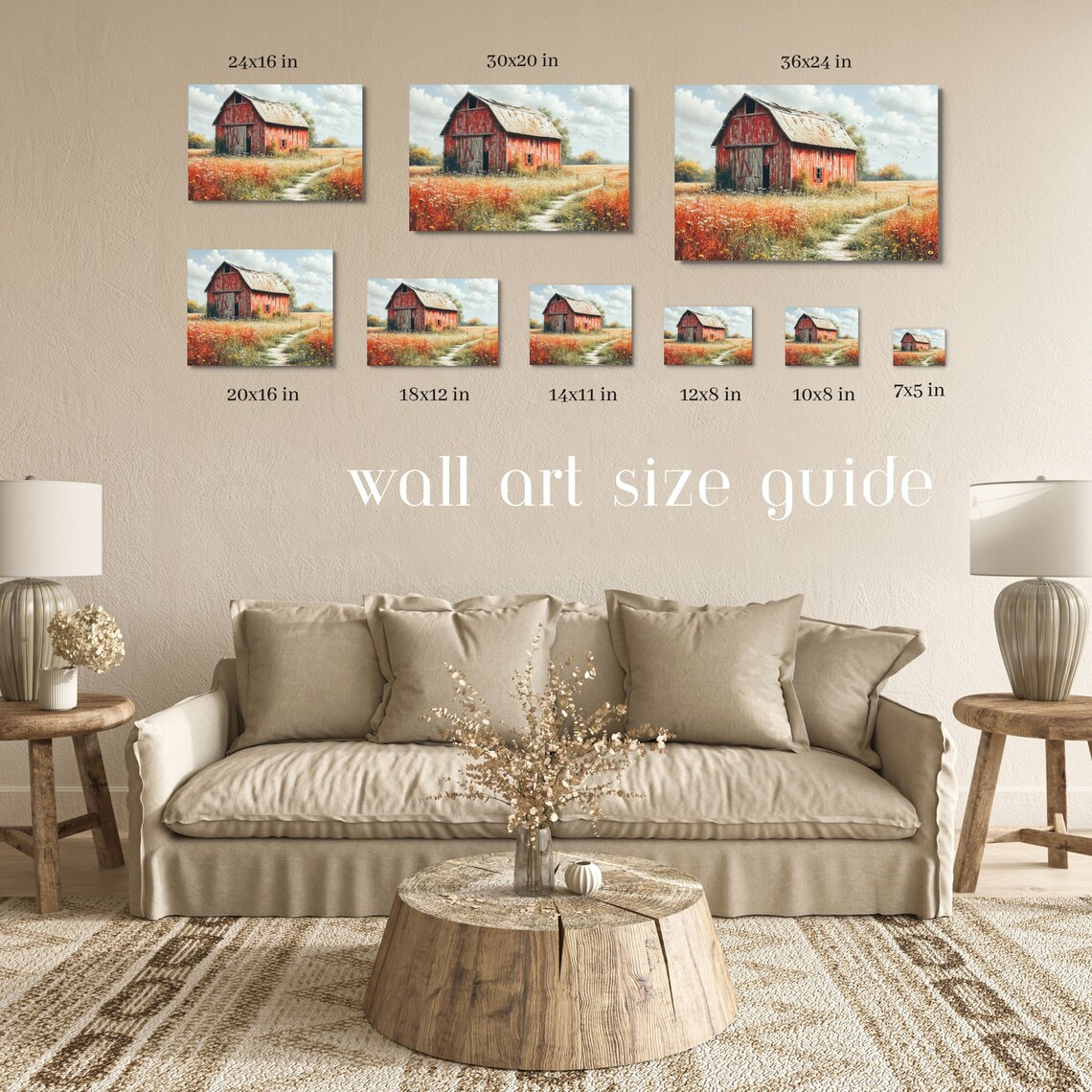 Rustic Barn Print Wall Décor Farm Print Vintage Farming Printable ...