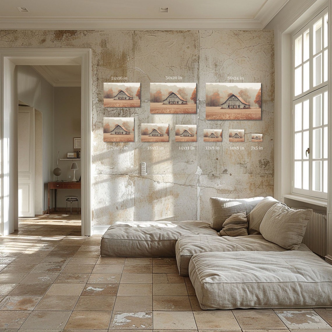 Modern Farmhouse Art Home Cabin Décor Farming Picture Weathered Barn ...