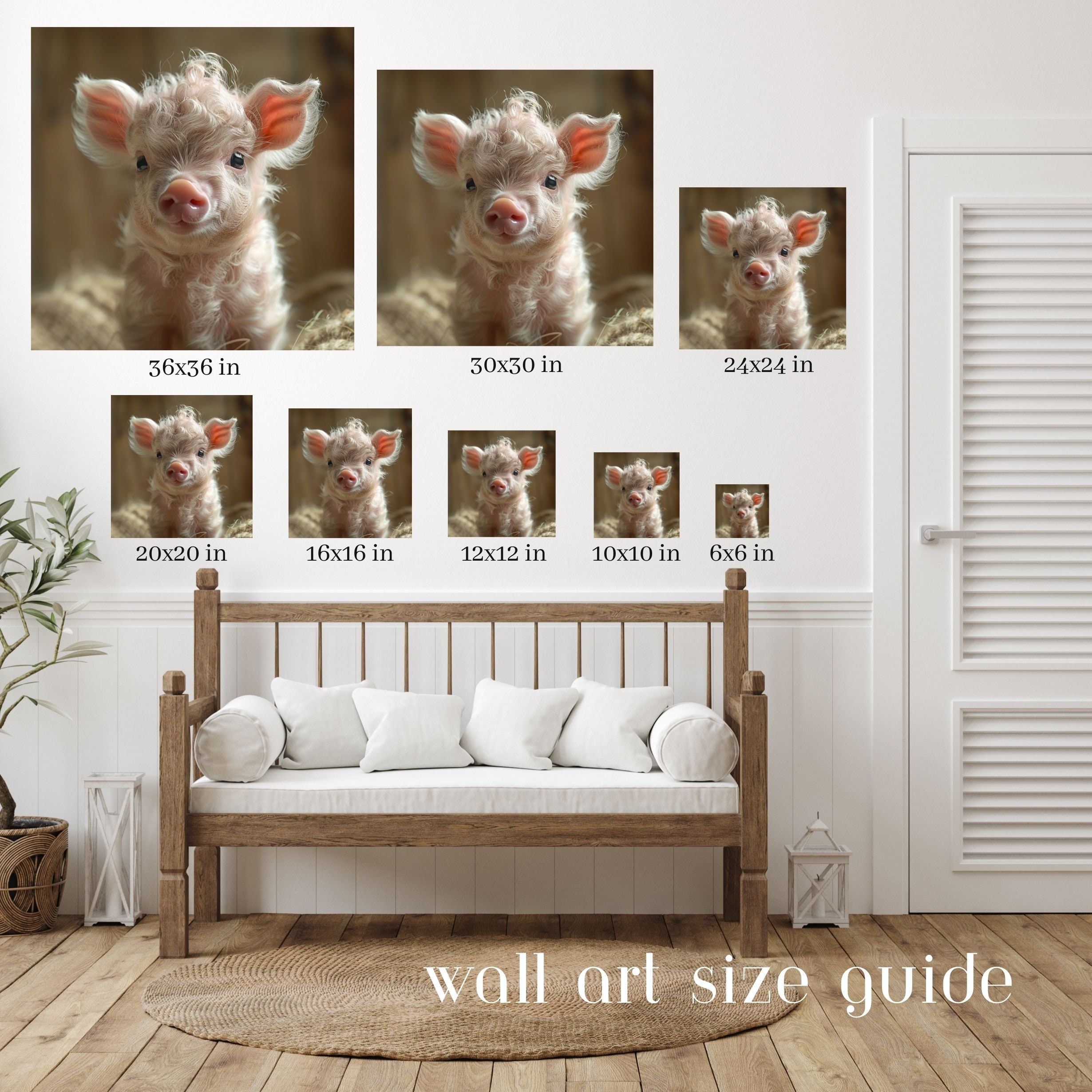 Baby Pigs Print Piglets Wall Décor Pink Piglets Print Piggies Art Baby ...